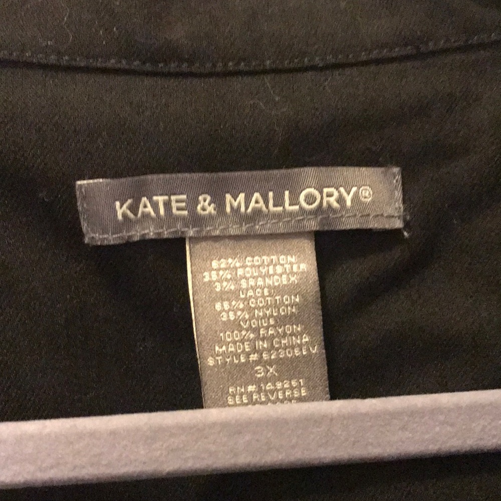 Kate And Mallory Plus Denim Lace Jacket Gem